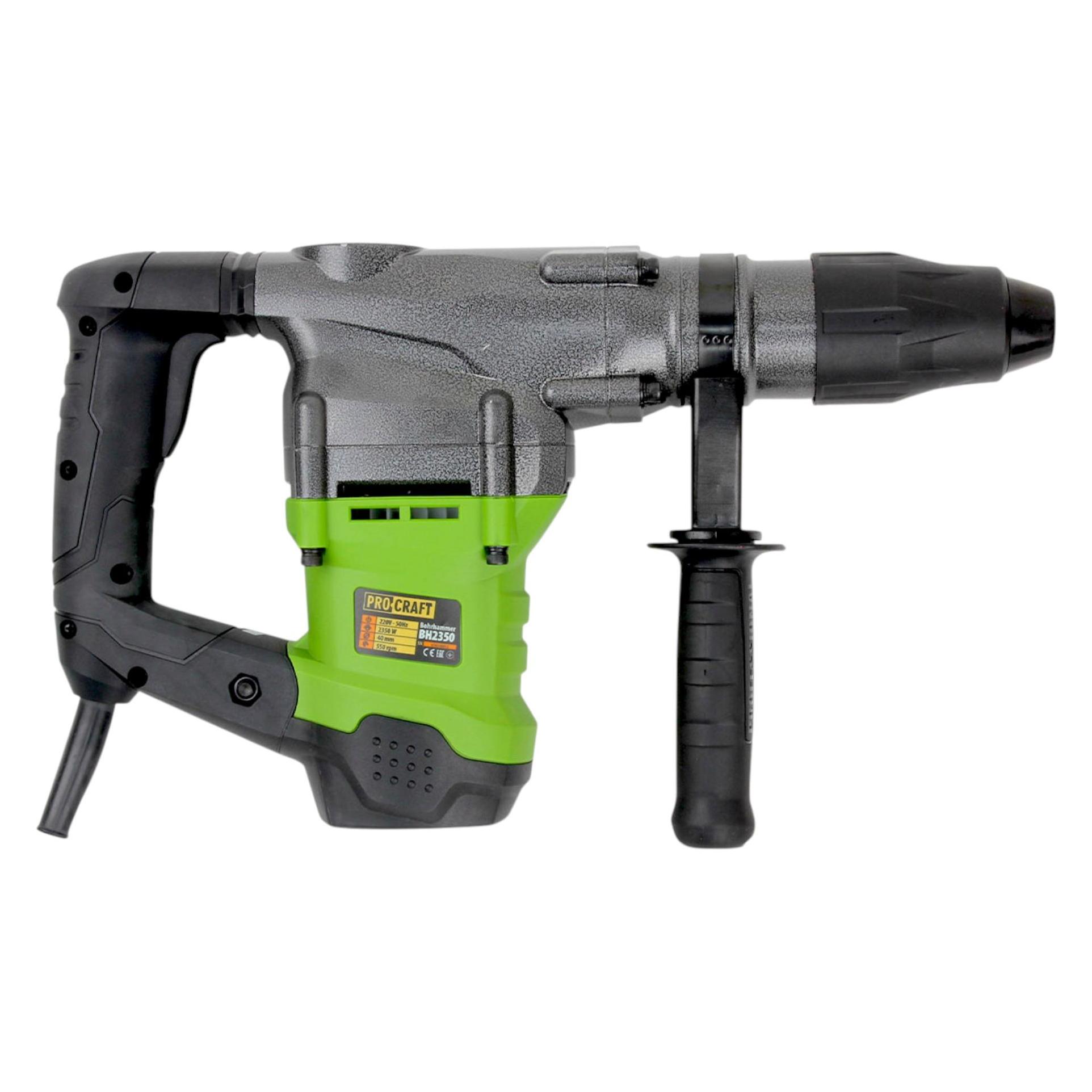 Procraft BH2350 Schlagbohrmaschine 1600 Watt 10 J SDS Max + Koffer