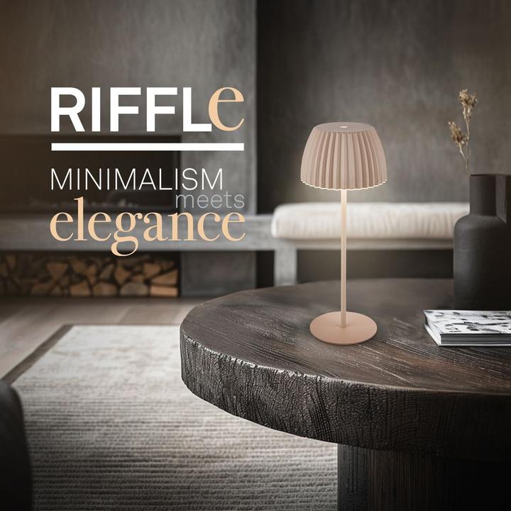 Briloner Brilo unplugged RIFFLE Akku Tischleuchte mit Lichtkante ...