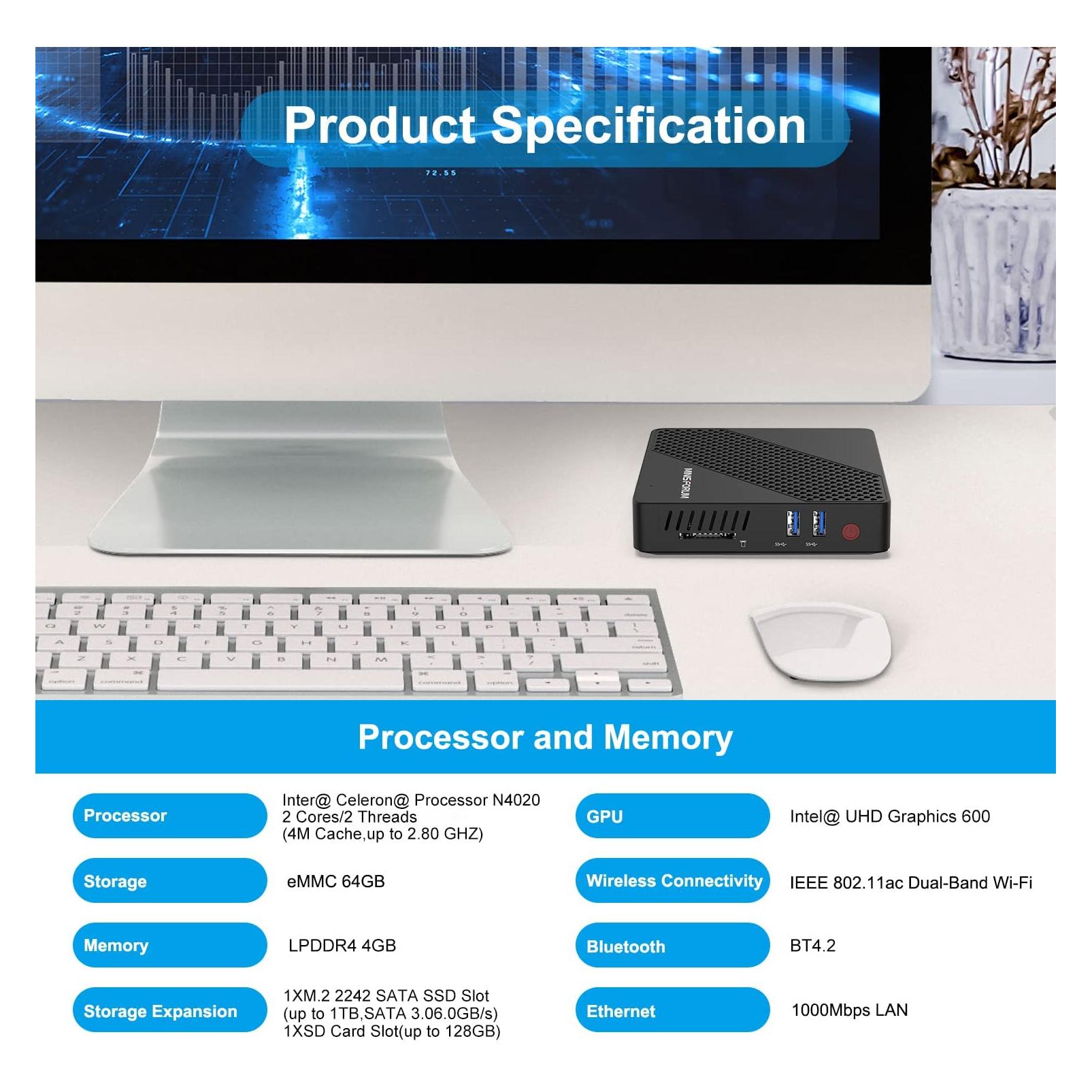 Minisforum Mini PC N40 (Celeron N4020, 4+64GB) - kaufen bei Digitec ...