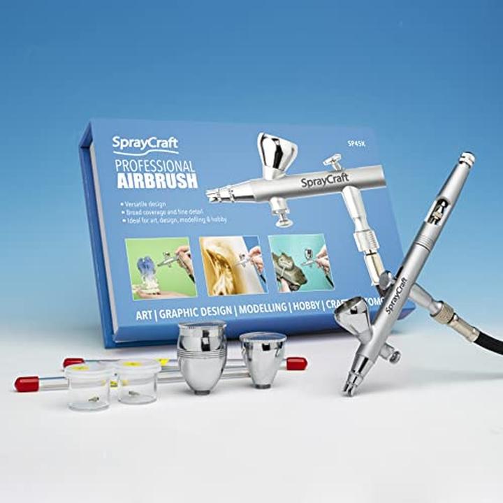 Modelcraft Aerografo professionale versatile con 3 ugelli e opzioni per ...