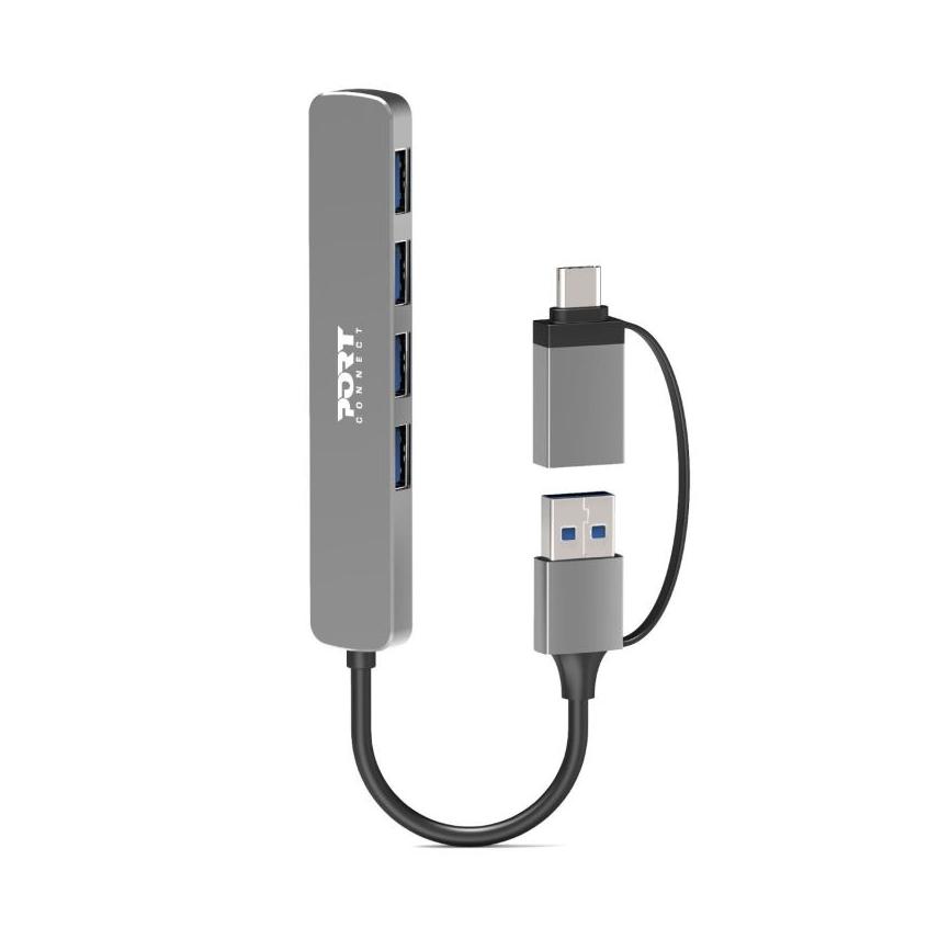 Port Designs HUB USB 4 PORTS 3.0 SLIM COMBO - kaufen bei Galaxus