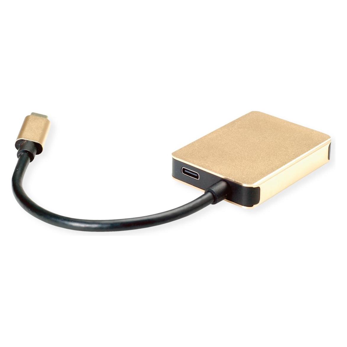 Roline GOLD USB Type C Docking Station, HDMI 4K, 2x USB 3.2 Gen 1, 1x ...