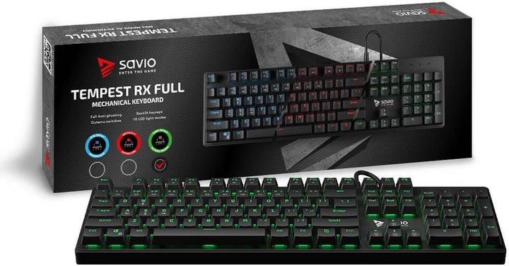 Savio Mechanical gaming keyboard Layout of Tempest RX FULL Outemu BROWN ...