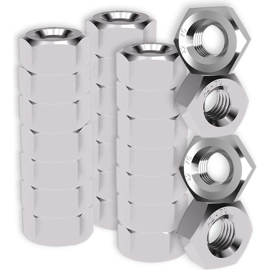 Offgridtec Edelstahl Muttern M4 M5 M6 M8 M10 M12 - 25 Stück DIN 934/ISO ...