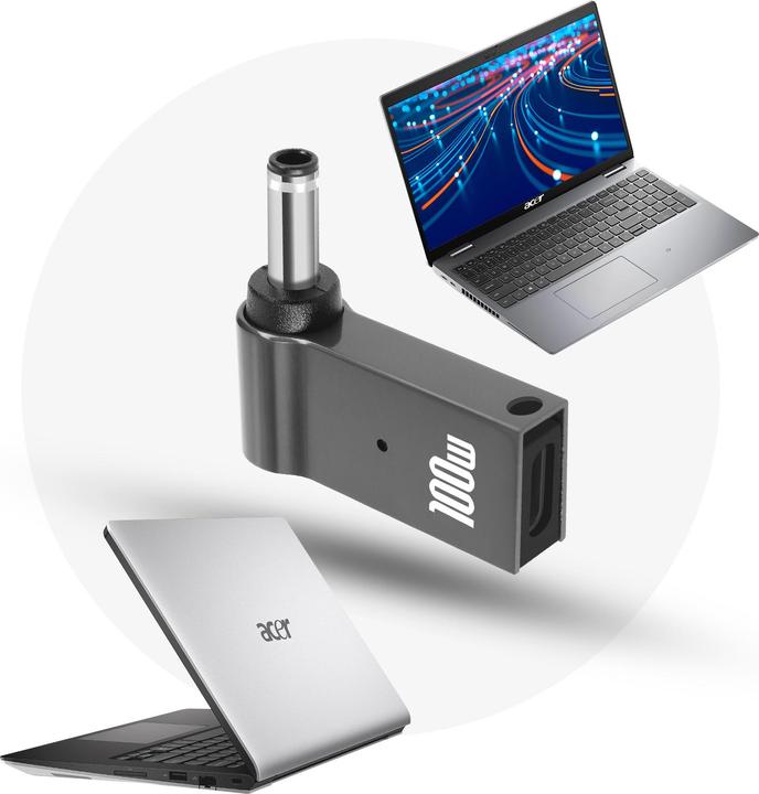 Avizar ADA-100W-C002, USB-C / 3.0 x 1.0mm 100W Adapter - Digitec