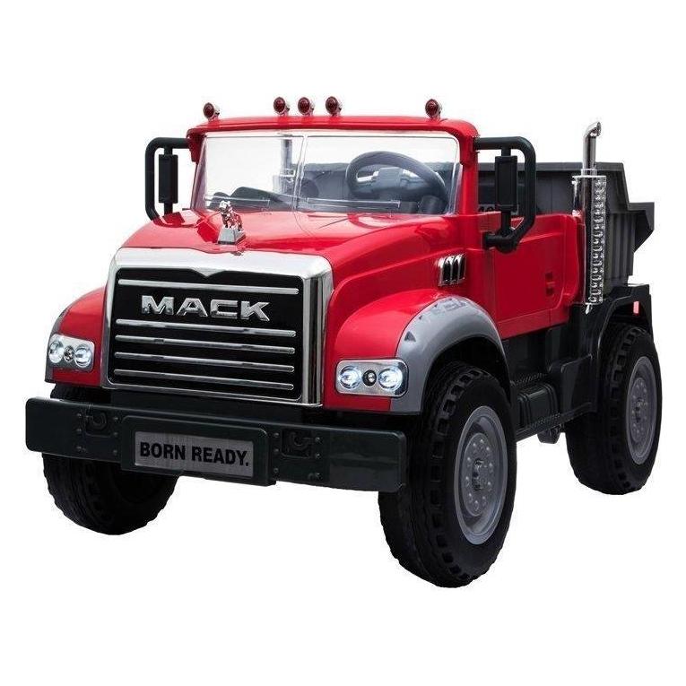 Lean Toys Double voiture électrique pour enfants Mack, rouge