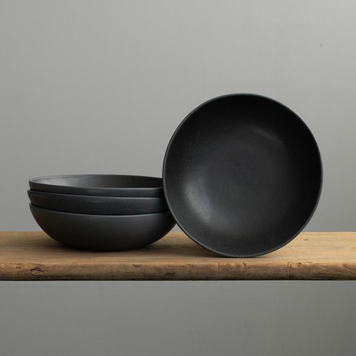 Atelier Agave Grosser Runder Pasta Teller Matte Black (1x, 22 cm)