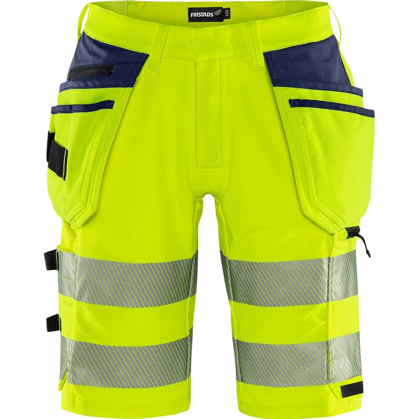 Fristads High Vis Green Handwerker Stretch-Shorts Kl. 2 2646 GSTP Grösse C62 Warnschutz-Gelb ...