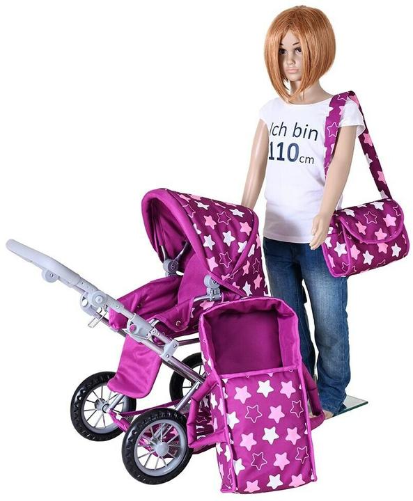 Knorrtoys Puppenbuggy Ruby - star dark pink - kaufen bei Galaxus