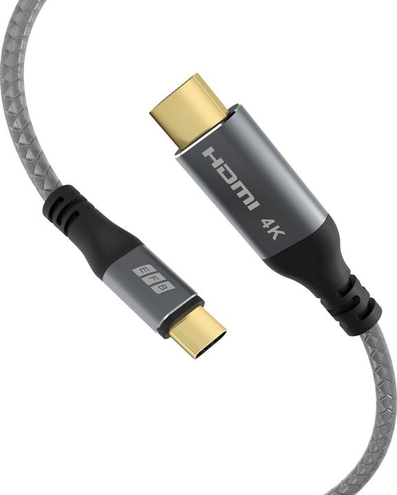 EFB Elektronik EFB USB-C to HDMI cable 4K30Hz 1.8m gray gold contacts ...