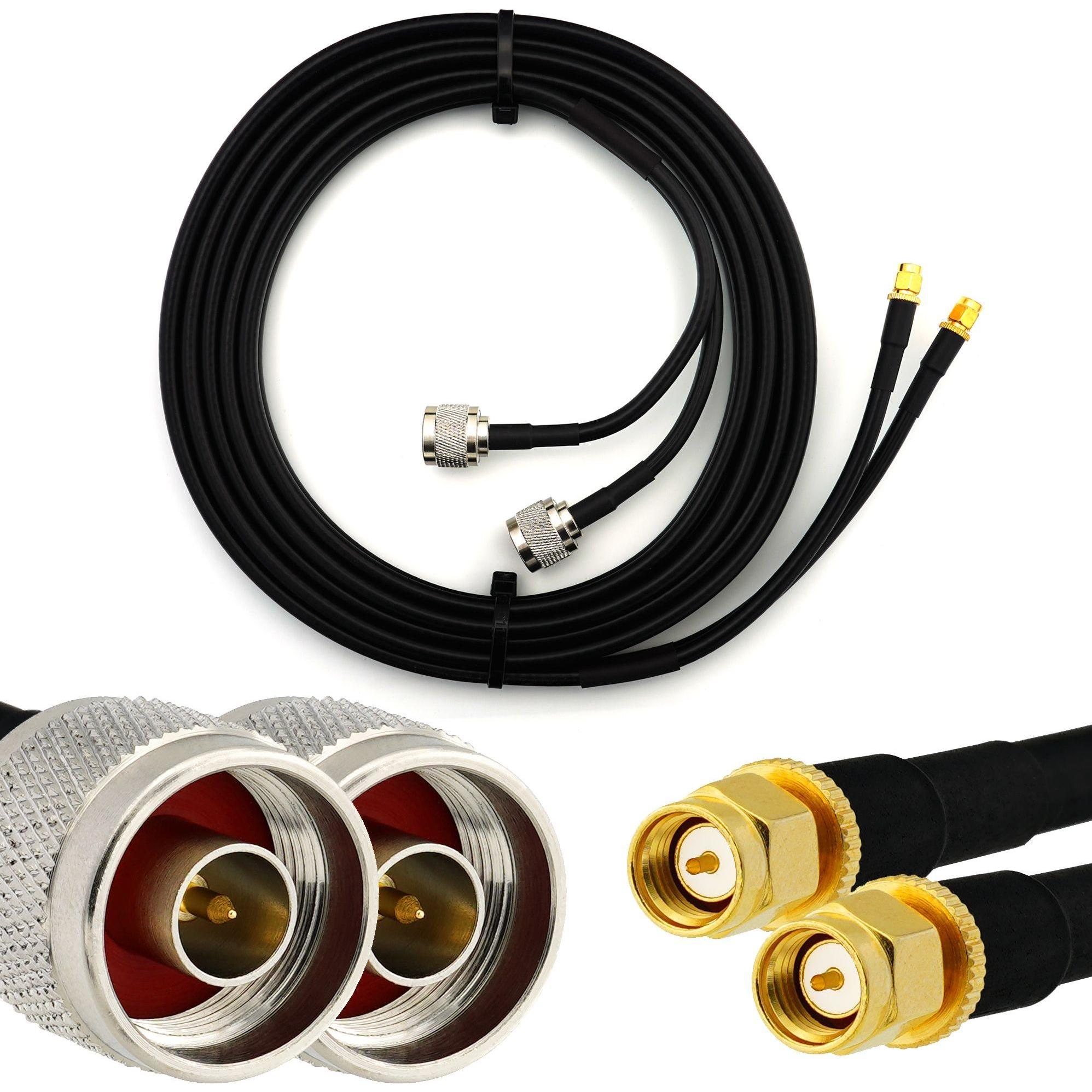 Rangeful SMA Male to N Male 3m Twin Coaxial Cable??? HF240 (LMR240 ...