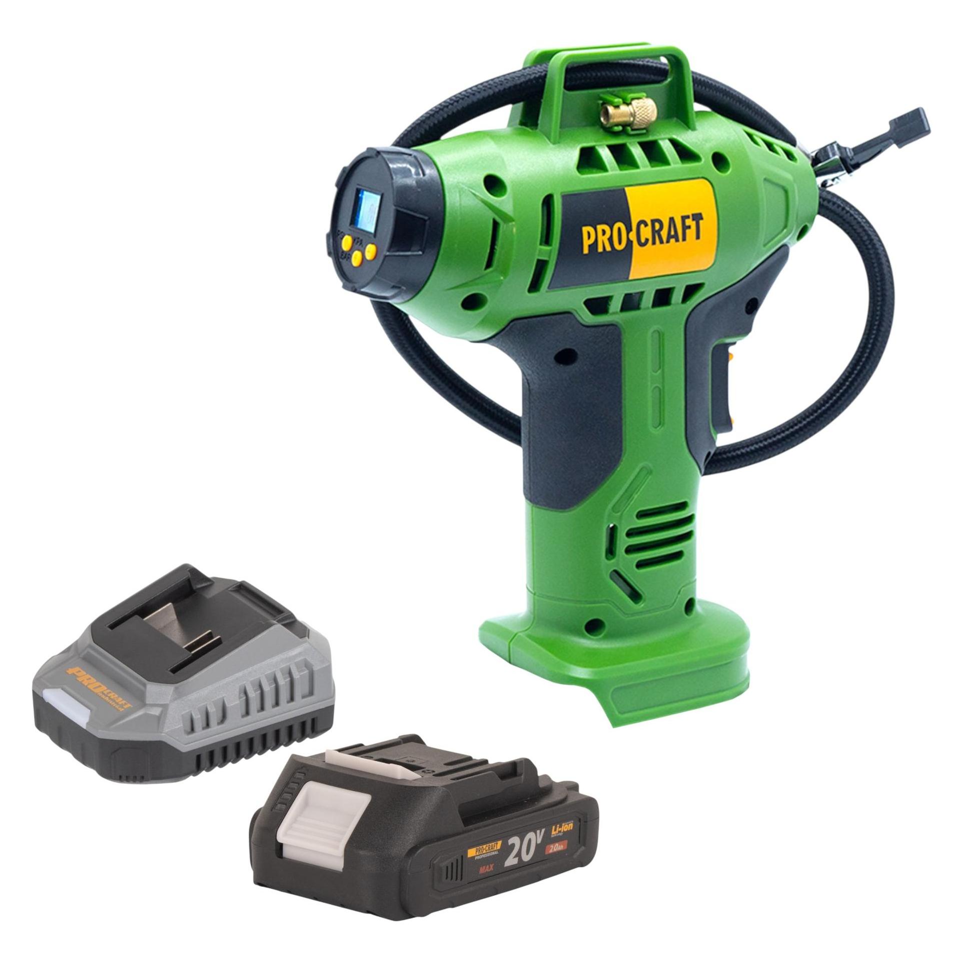 Procraft LK20 Akku Kompressor 20 V 11 bar + 1x Akku 2,0 Ah + Ladegerät