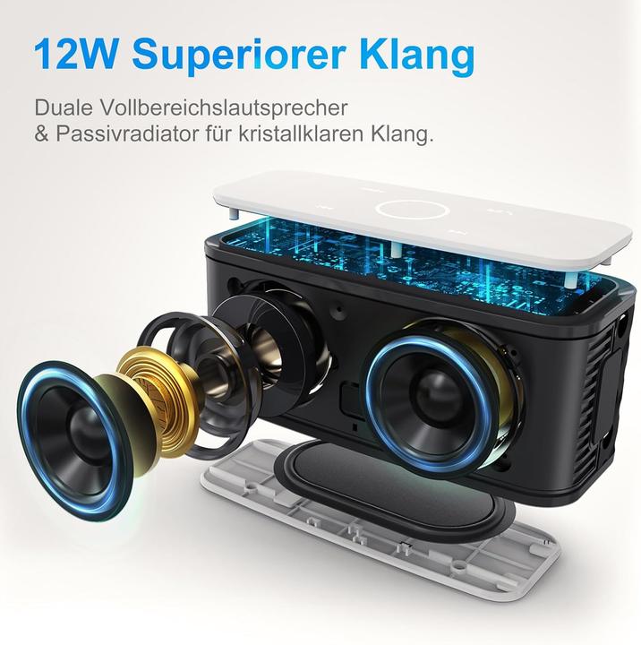 Doss Bluetooth Lautsprecher SoundBox mit Dual-Bass und Touch Control ...
