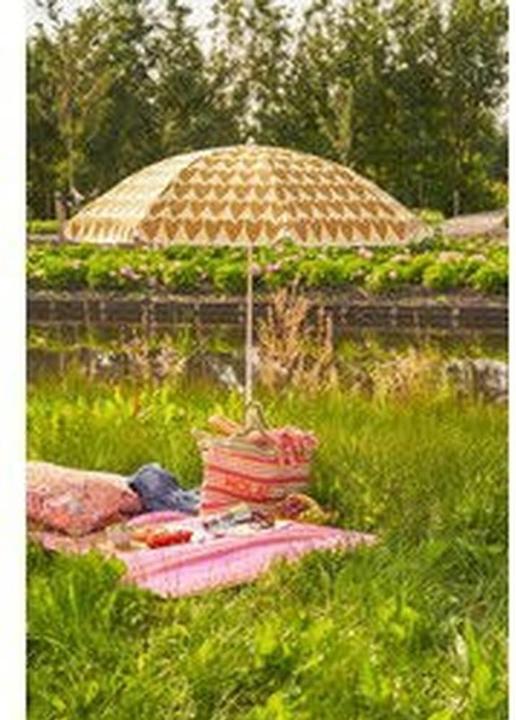 Mica Decorations Heart Strandparasol - H180 x Ã˜160 cm - Bruin