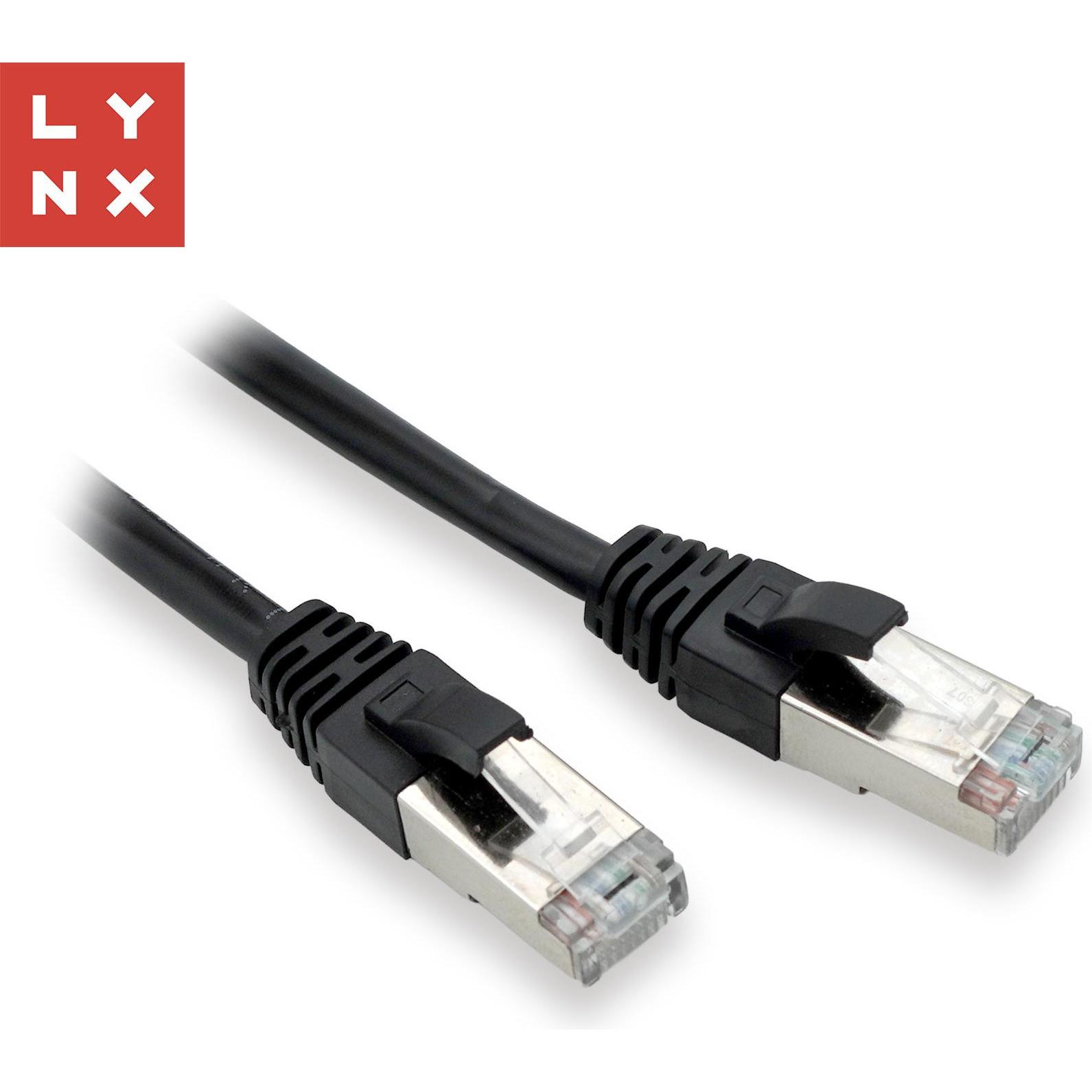 Lynx Cs LYNX FTP patch cable Cat5e PVC, CCA, 0,1m, černý (balení ...