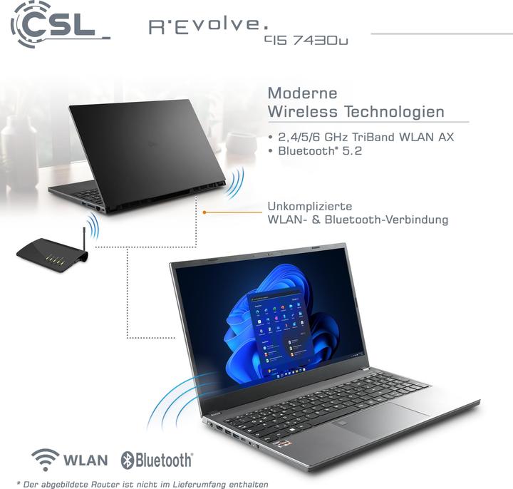 CSL Notebook R'Evolve C15 5500U 8GB 1000GB Windows 11 Home (15.60 ...