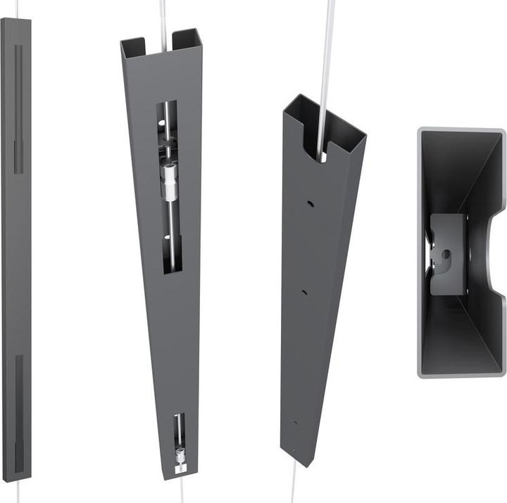 Multibrackets Ceiling/floor bracket with steel cables, metal/aluminum ...