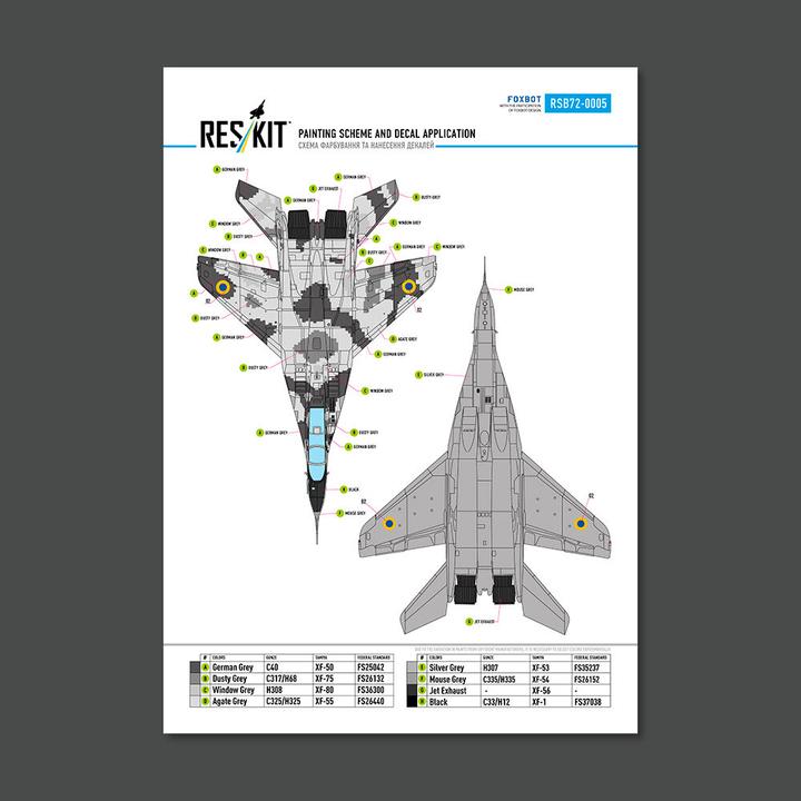 ResKit MiG-29UB Fulcrum 9-13 (White 90) Digital (Pixel) Ukrainian Air ...
