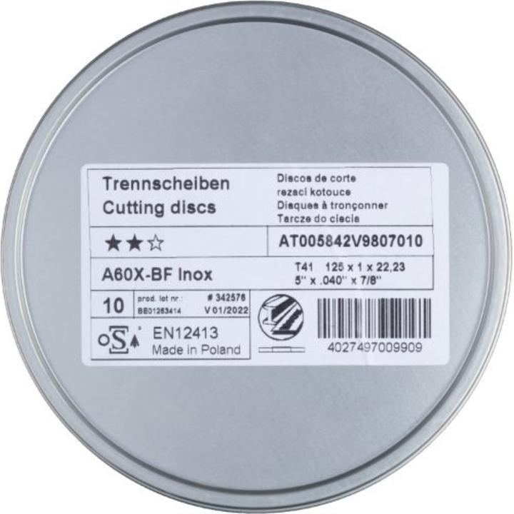 Lukas 10x cut-off wheels in can T41 for stainless steel 115x1mm ...