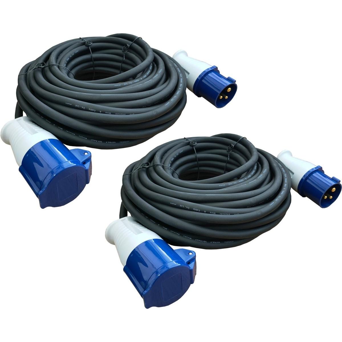 Dula Verlängerungskabelcamping - CEE - 20 Meter - 2 Teile - Neopren ...