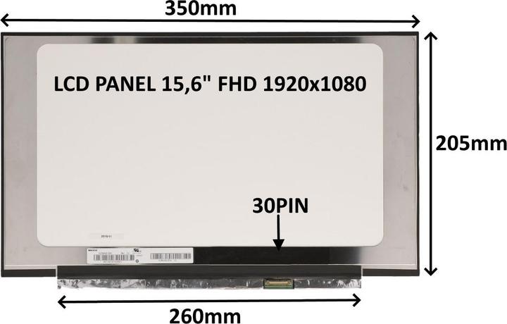 SIL LCD PANEL 15,6" FHD 0PIN MATNÃ IPS / BEZ ÃšCHYTÅ® - Galaxus