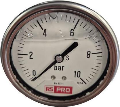 RS PRO Druckmessgerät Prozessanschluss unten Analo