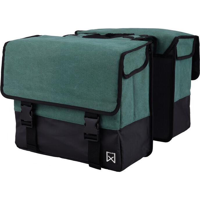 Willex Dubbele Canvas Tas Plus Hunter green/matt black 30L - Galaxus