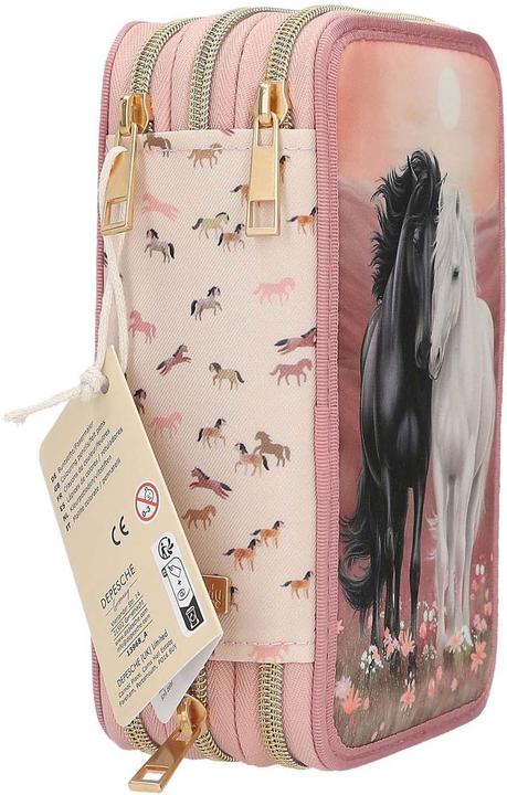 Schmidt Spiele DEPESCHE Miss Melody Federtasche Blossom Pony 3 Fächer rosa