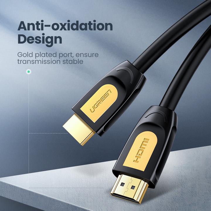 Ugreen HDMI 2.0 HD101 Cable, 4K 60Hz, 1m (Black and Yellow) - Galaxus