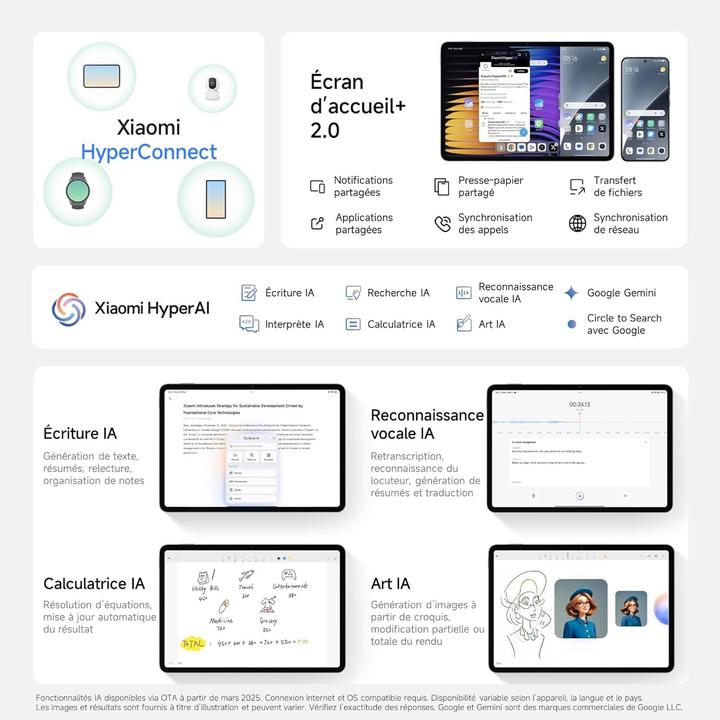 Xiaomi Tablet with cover, high performance, HyperAI, HyperCharge, long ...