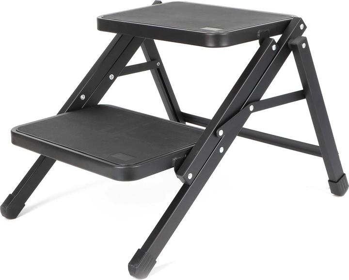 Wiltec Camping Doppeltrittstufe Stahl 200kg 2 Stufen Trittleiter ...