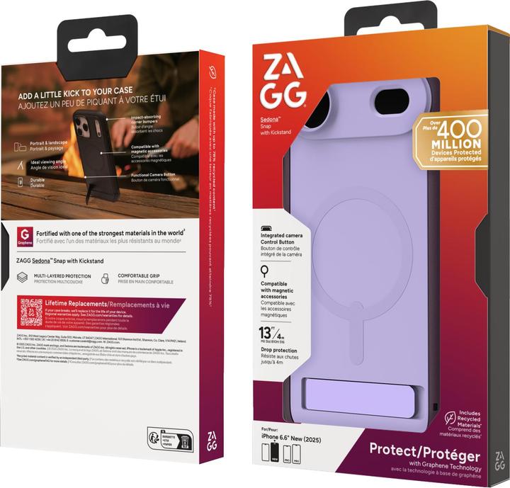 Zagg Case für Apple iPhone Air Sedona Snap mit Kickstand dusty grape ...