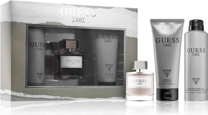 Guess 1981 For Men - Eau De Toilette 100 ml, Duschgel 200 ml, Deodorant ...