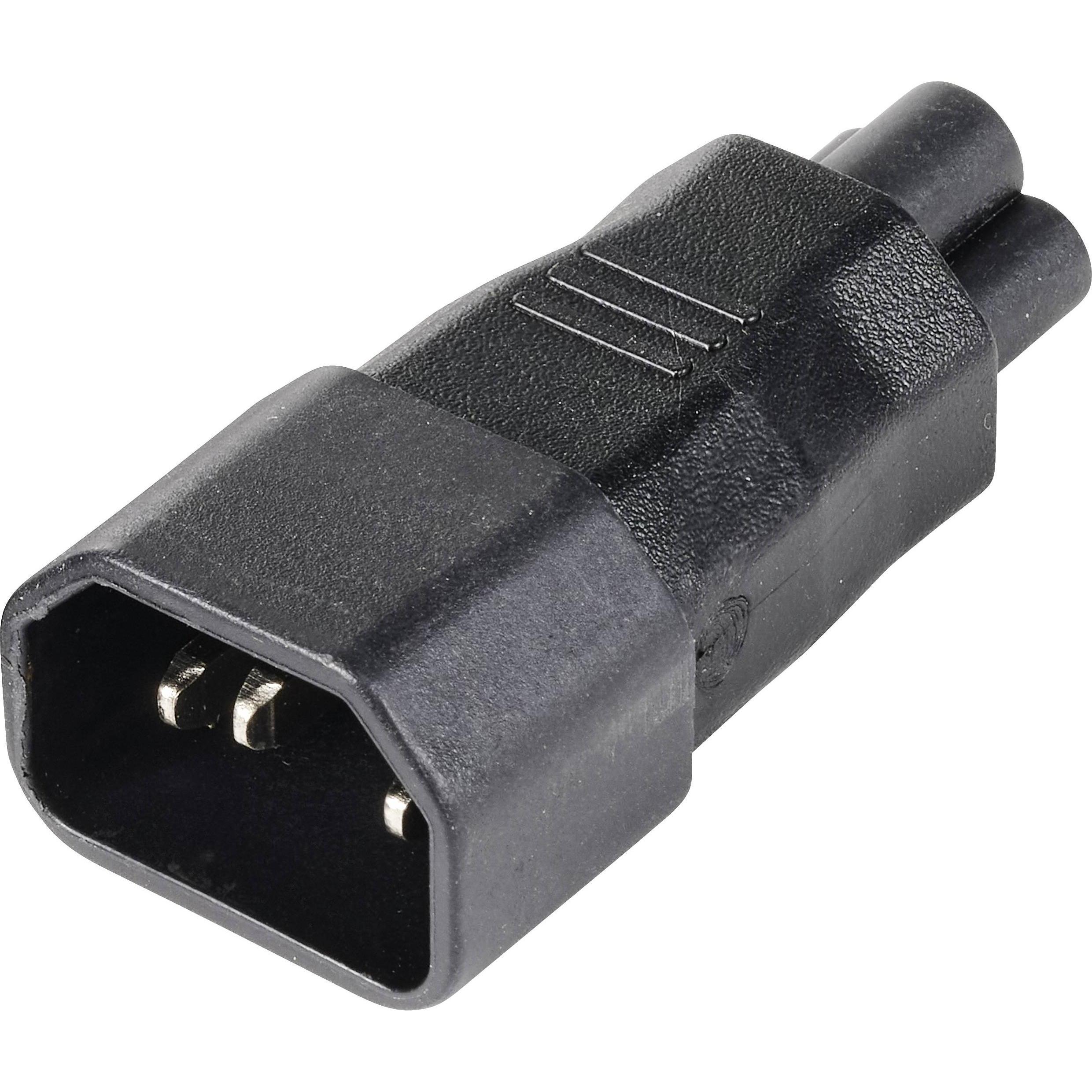 Tru Components Mains adapter IEC plug C14 - cloverleaf socket C5 Total ...