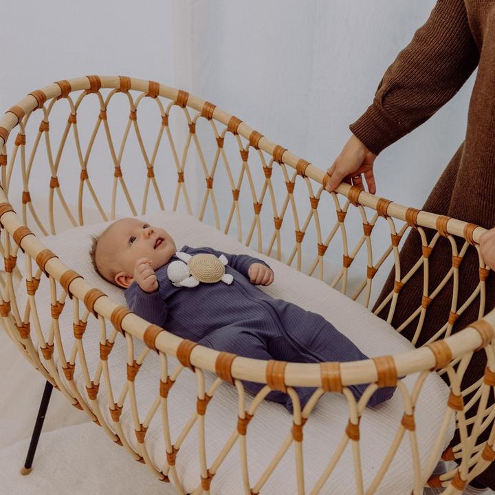 Emma & noah Schlafanzug mit Füssen Essential Blau (50, 56) - Galaxus