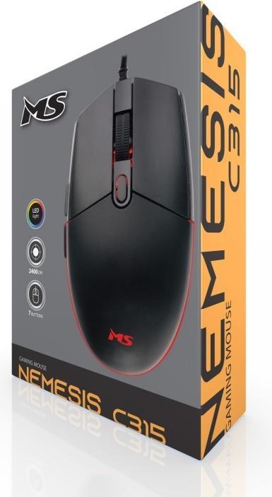 MS Industrial Wired gaming mouse Nemesis C315 2400 DPI programmable ...