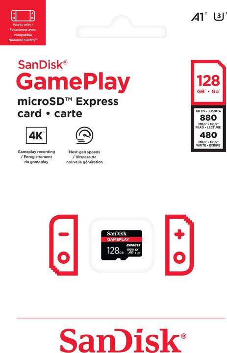 SANDISK Express GamePlay microSDXC 128GB (128 GB, microSD Express, microSDXC, U1, UHS-I) - Galaxus