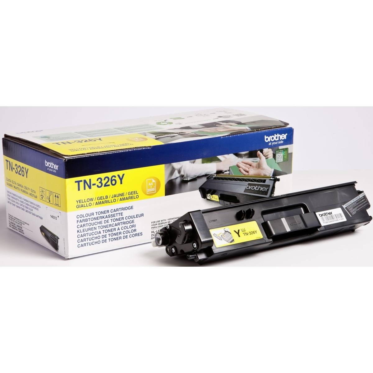 Brother toner, 3.500 paginas, OEM TN-326Y, geel 4 stuks - Digitec