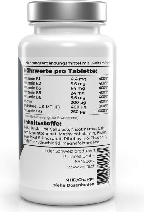 VeLife Vitamin B-Komplex Tabletten teilbar Dose 120 Stk