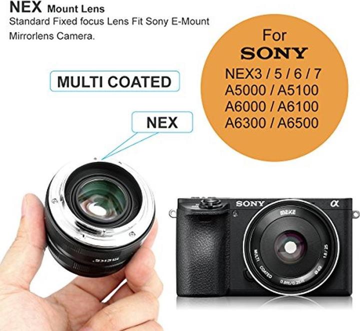 Meike 25mm f/1.8 Large Aperture Wide Angle Lens Manual Focus Lens for ...