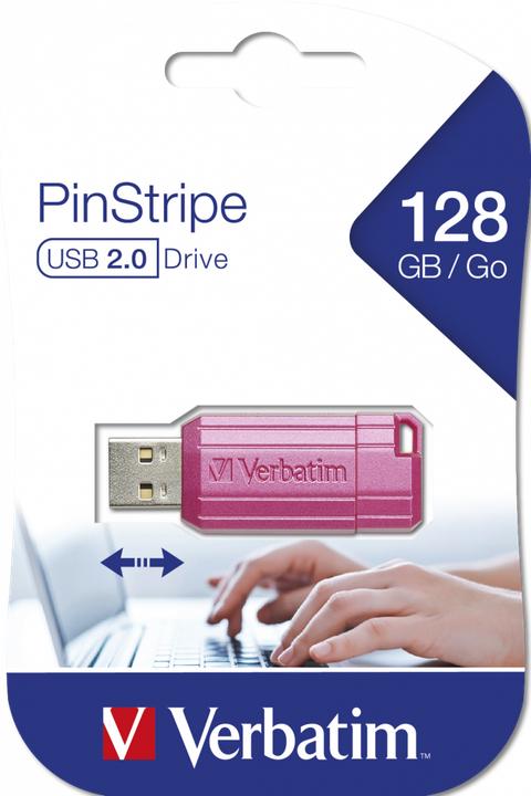 Verbatim USB DRIVE 2.0 PINSTRIPE 128GB STORE?N?GO HOT PINK (128 GB, USB ...