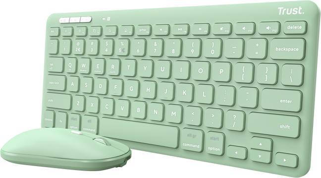 Trust Lyra keyboard Mouse included RF wireless + Bluetooth QWERTY ...