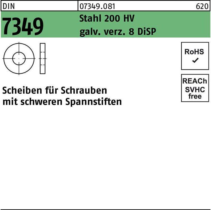 Diverse Scheibe DIN 7349 6,4 x17 x 3 Stahl 200HV galvanisch verzinkt 8 DiSP - Galaxus
