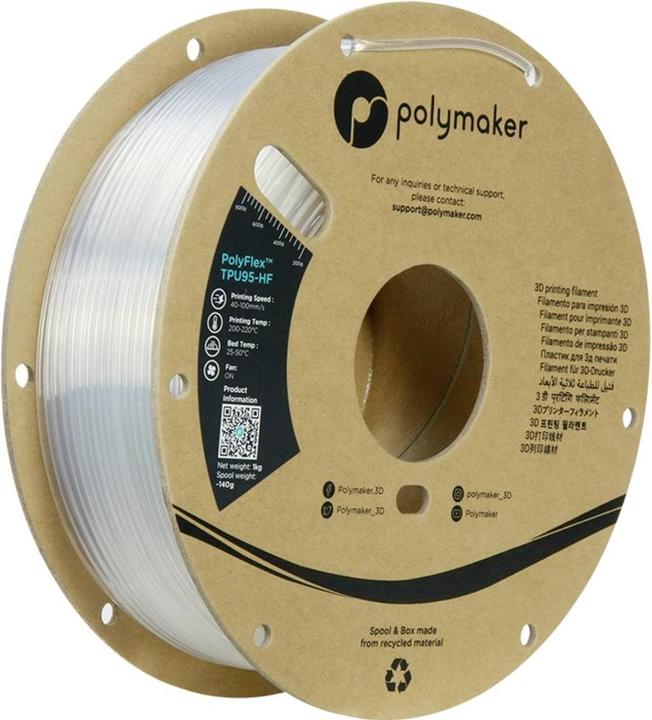 Polymaker PolyFlex TPU-95A High Speed Klar 2,85 mm 1000 g - Galaxus