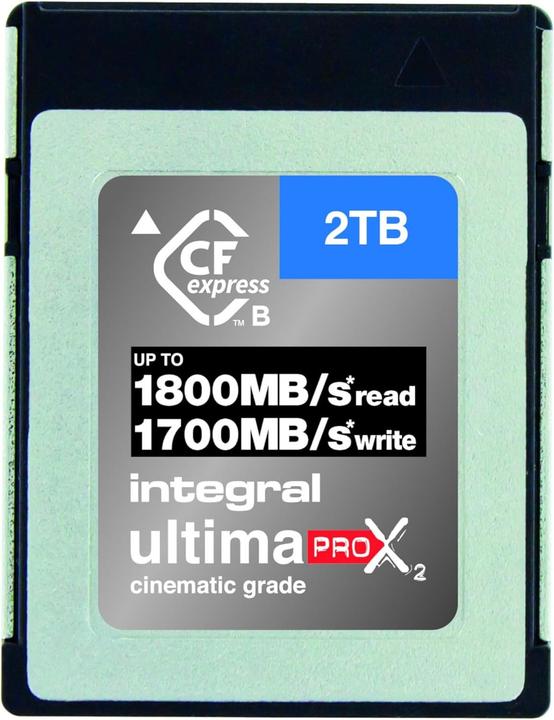 Integral 2TB UltimaPro X2 CFexpress Cinematic Silver Type B 2.0 Card ...