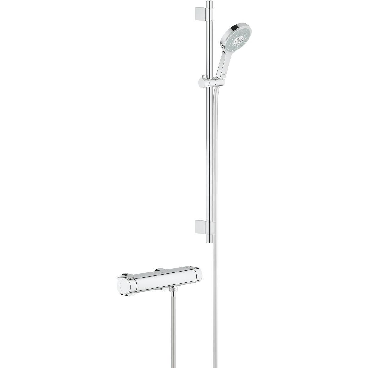 Grohe Thermostatic shower mixer GROHTHERM 2000 1/2inch, with shower set ...
