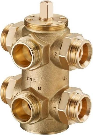 Oventrop OV 6-Wege-Kugelhahn Optibal W6 PN 16 Messing DN 20 G 1Zoll mit Innenkon - Galaxus