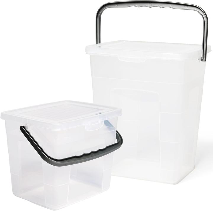 Novaliv Sparset Waschmittelbox mit Deckel 4 Liter + 7 Liter I ...