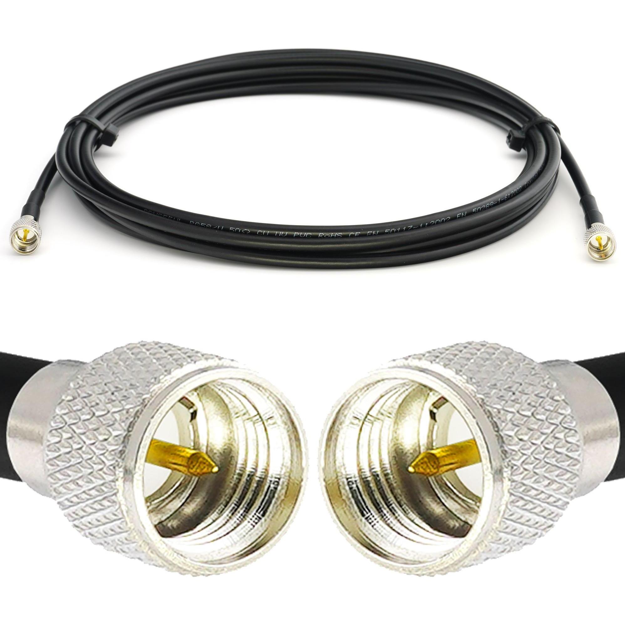 Rangeful Mini UHF Male to Mini UHF Male 12m RG58/U Coaxial Cable RG58 ...
