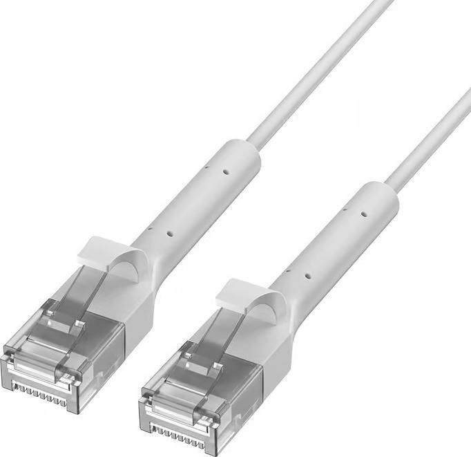 Extralink LAN Patch Cord Cat.6A U/FTP 3m 1Gbps White, Copper Network Cable, U/FTP Twisted Pair ...